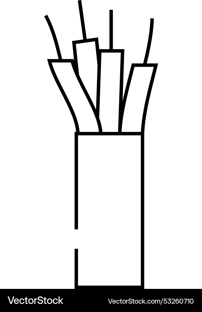 Low voltage wire cable line icon Royalty Free Vector Image