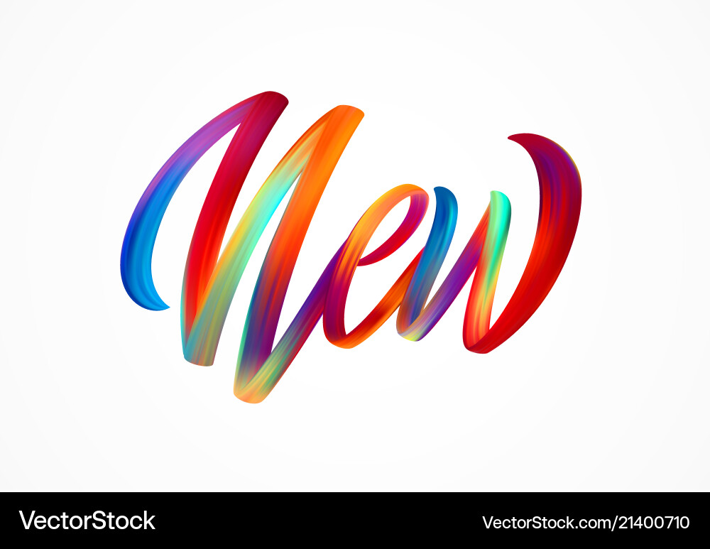 Modern Flow Lettering - Colorful Sign Royalty Free Vector