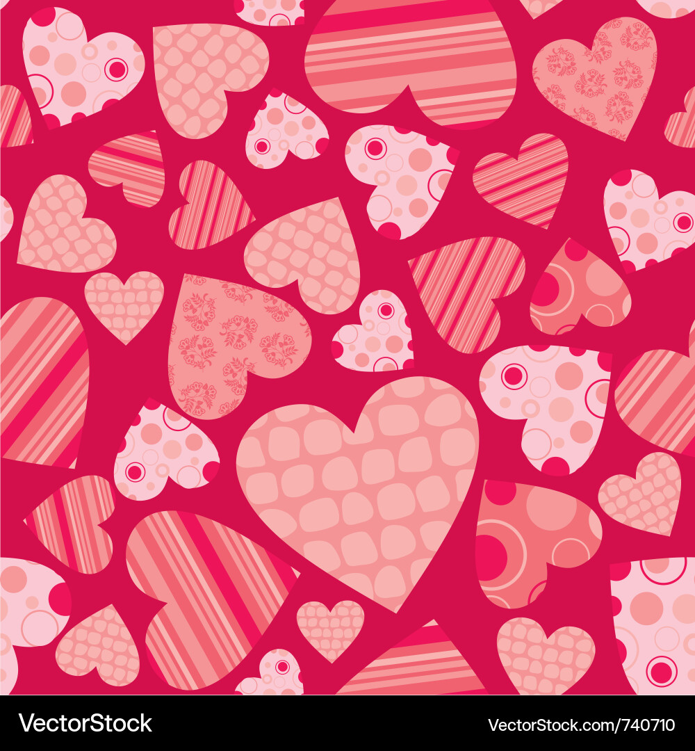 Seamless valentine pattern Royalty Free Vector Image