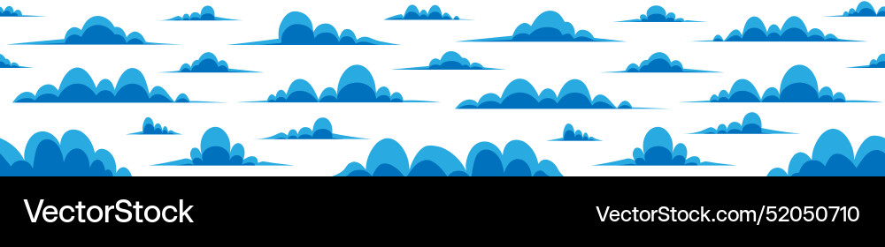 Sky clouds pattern cartoon Royalty Free Vector Image