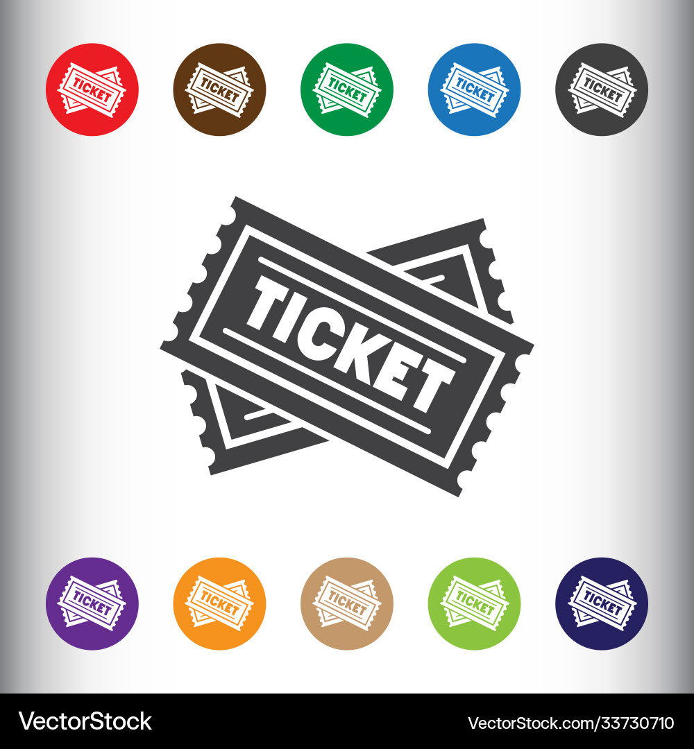 Ticket icon Royalty Free Vector Image - VectorStock