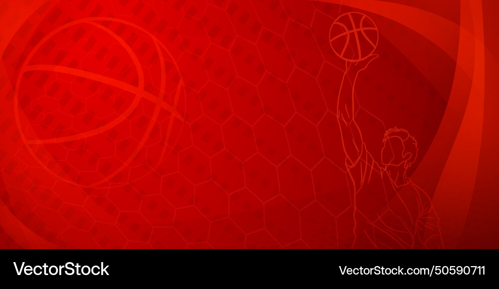 Basketball themed background Royalty Free Vector Image
