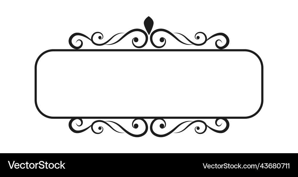 Blank template for text isolated box Royalty Free Vector