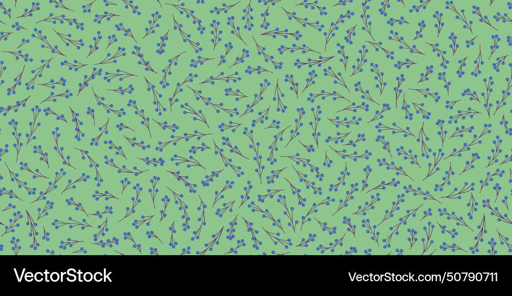 Botanical pattern with small hand drawn Royalty Free Vector