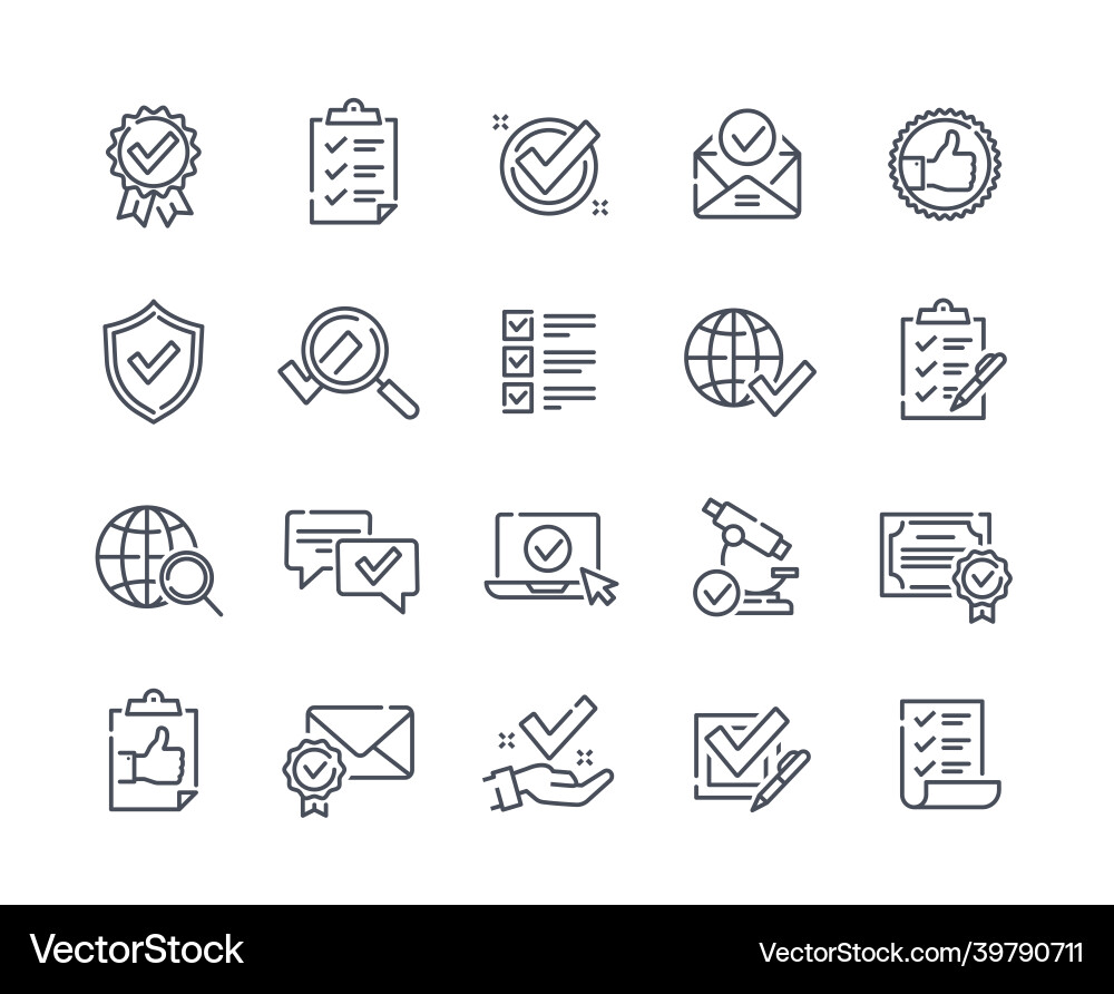 Checkmark icons collection Royalty Free Vector Image