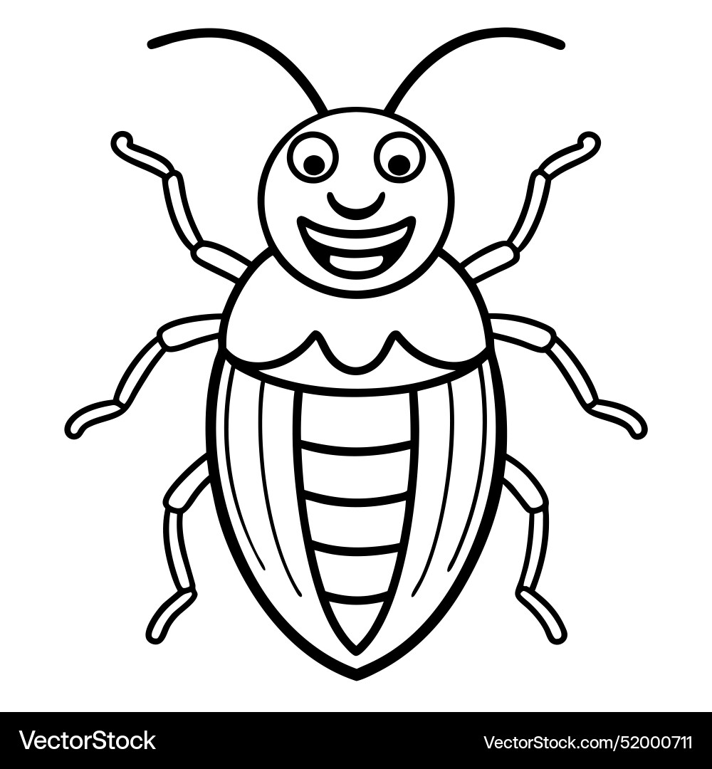 Cigarette beetle bug smiles icon Royalty Free Vector Image