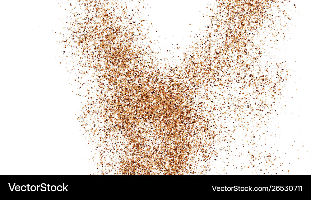 Coffee color texture isolated on white background Vector Image