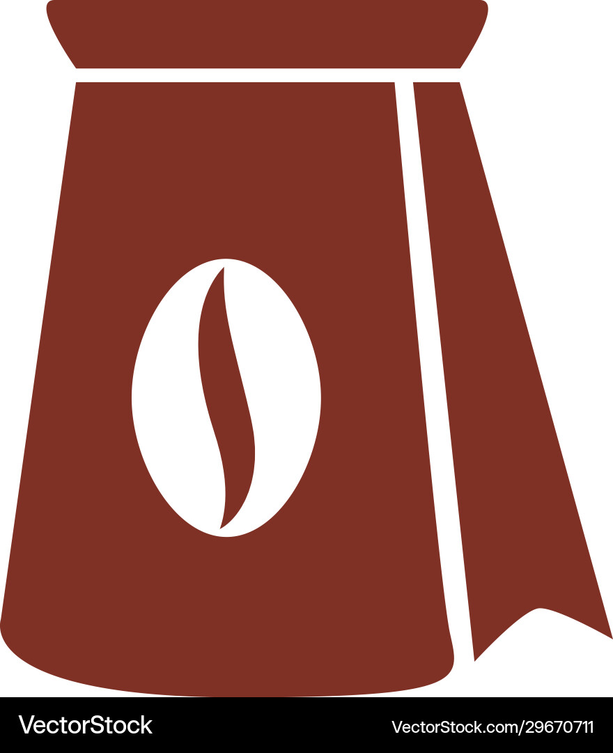 Coffee sack product silhouette style icon Vector Image