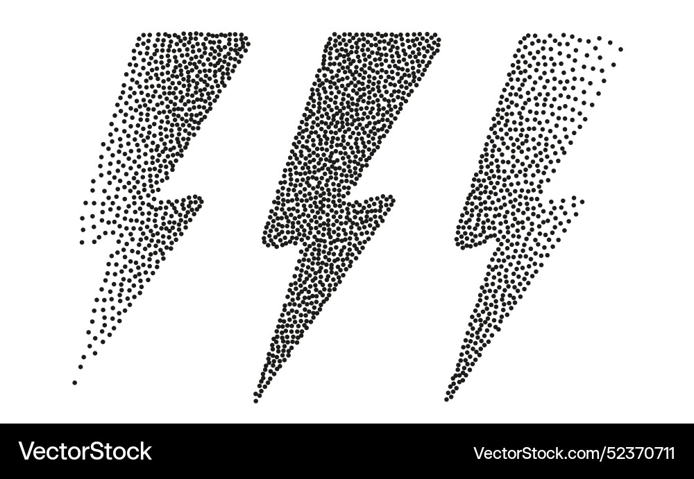 Dotwork abstract shapes star in black grain Vector Image