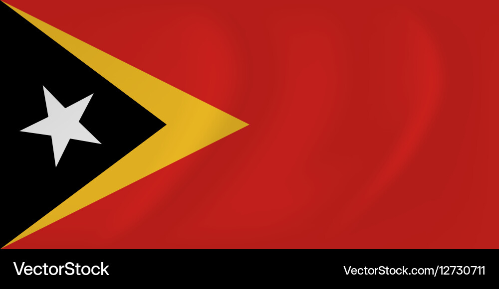 East timor waving flag Royalty Free Vector Image