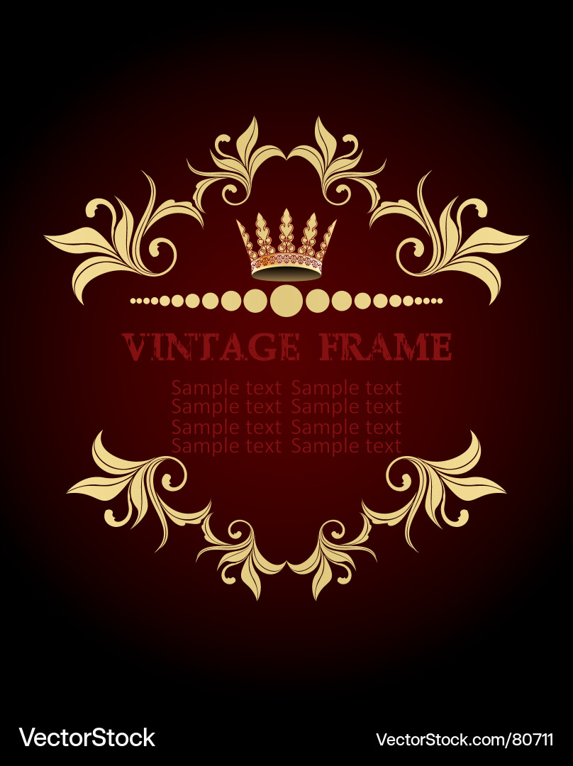 Vintage frame Royalty Free Vector Image - VectorStock