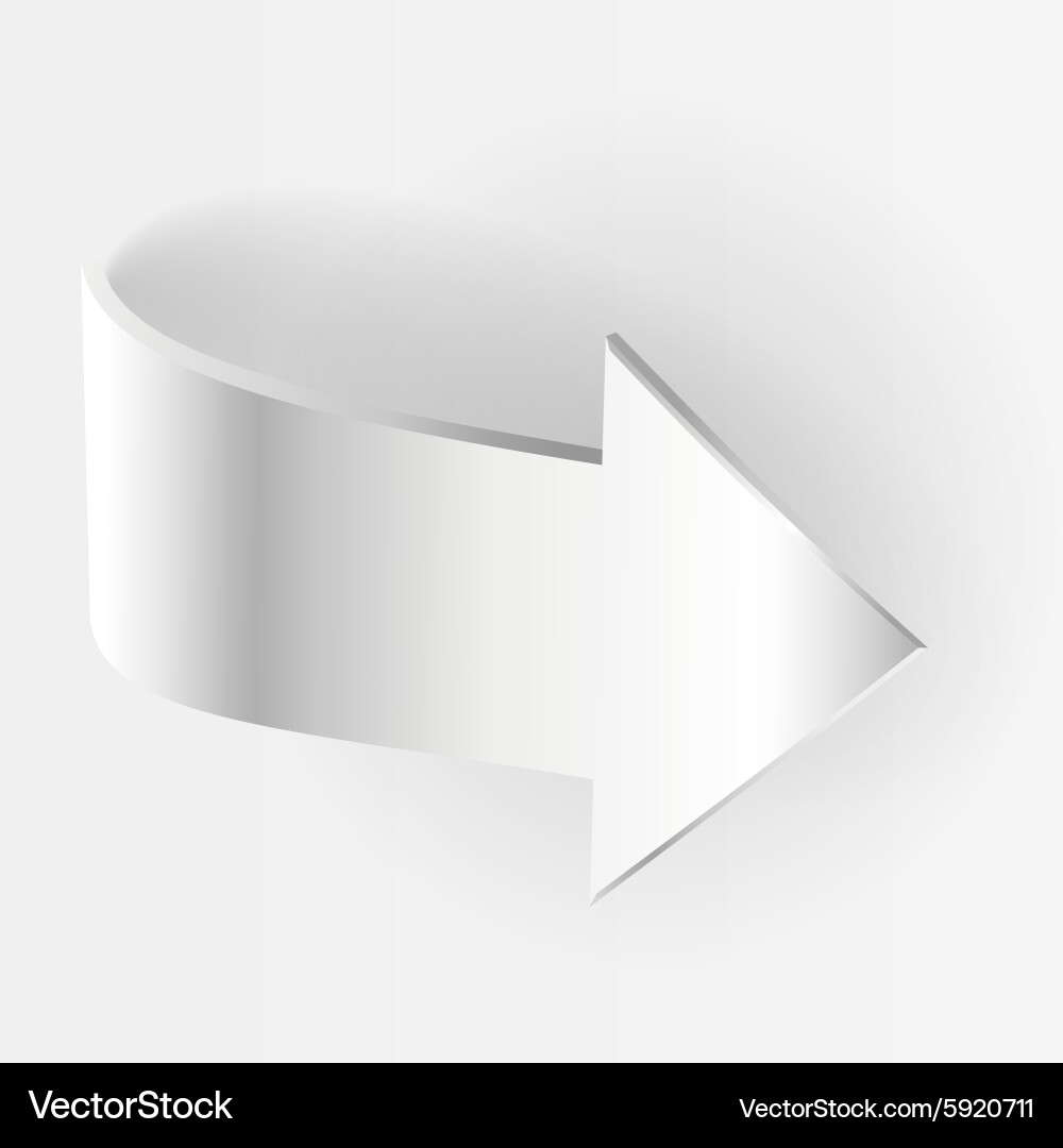 White arrow Royalty Free Vector Image - VectorStock