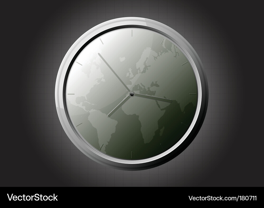 World clock Royalty Free Vector Image - VectorStock