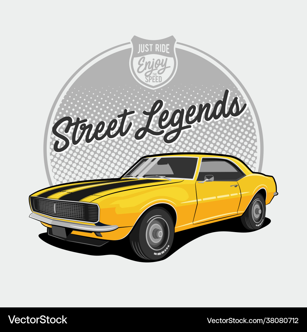 1967 chevrolet camaro z28 Royalty Free Vector Image