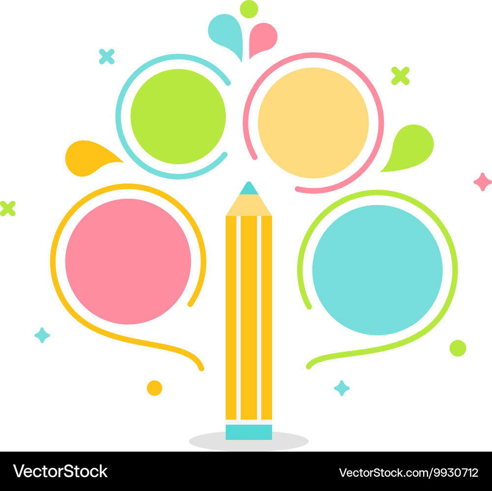 Creative writing plan infographics template Vector Image