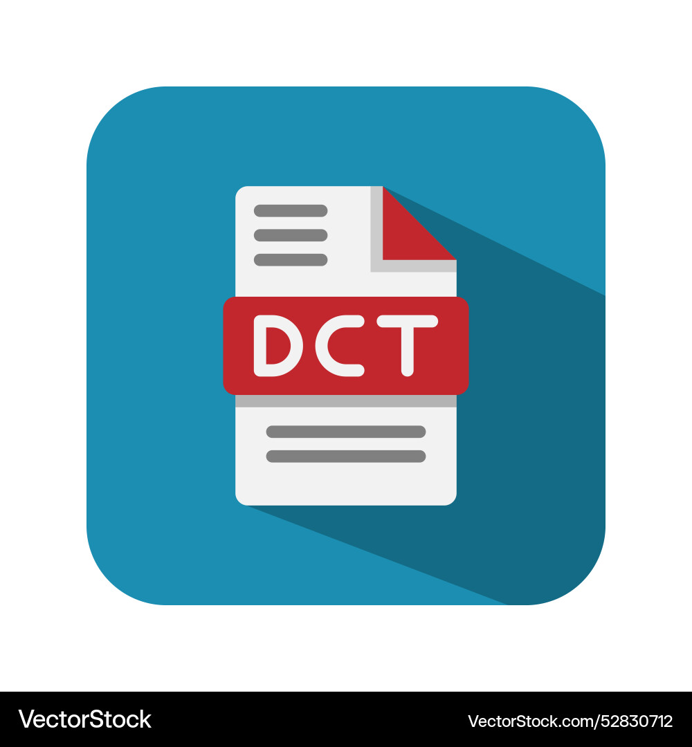 Dct audio file flat icons extension document Vector Image Dct audio file flat icons extension document Vector Image