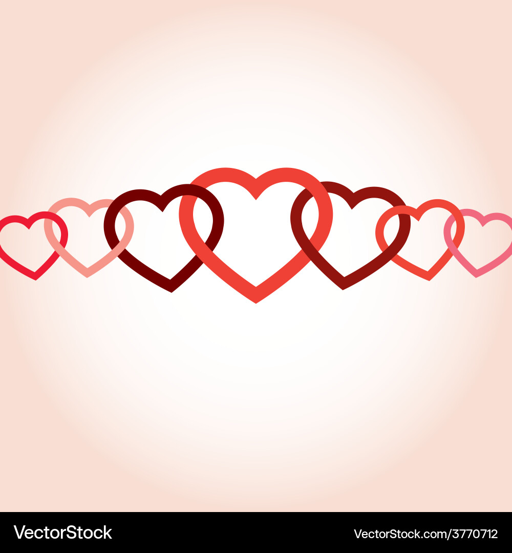 Hearts connected (3770712) – Royalty-Free Vector | VectorStock