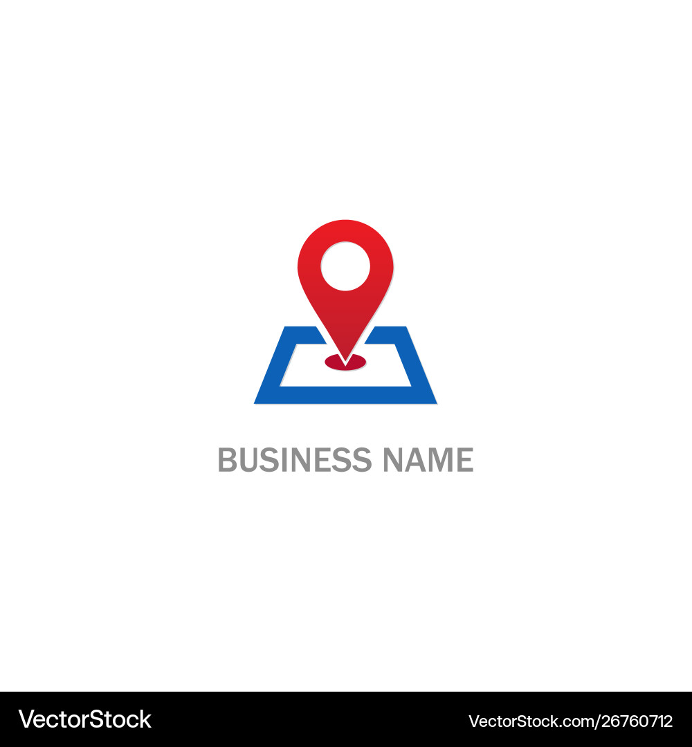 Pin position gps location logo Royalty Free Vector Image