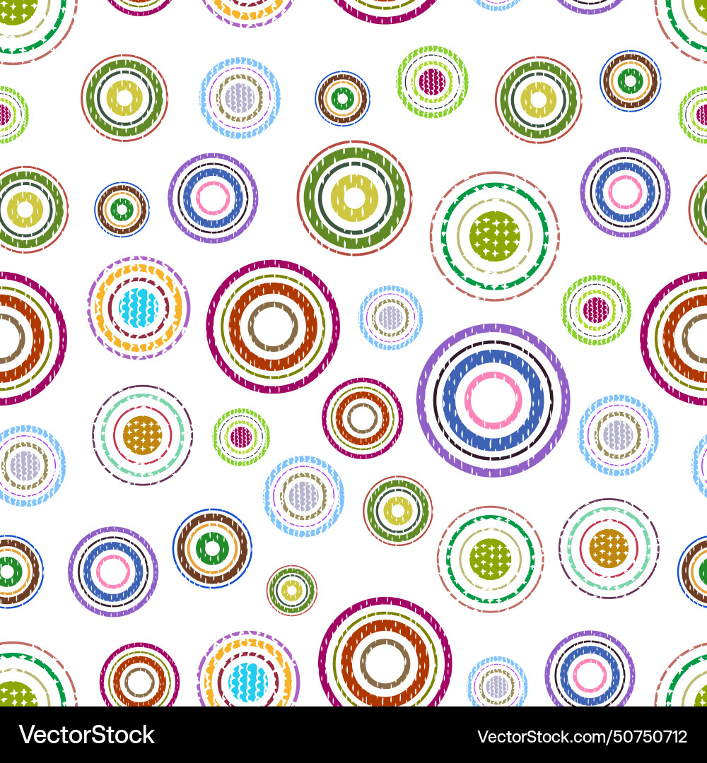 Stripes rings brush rust seamless pattern Vector Image