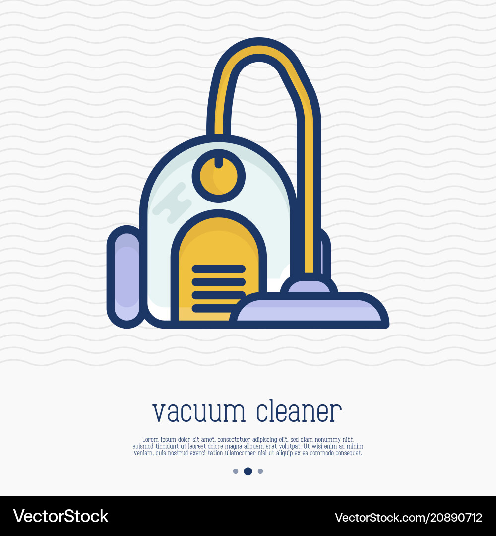 Vacuum cleaner thin line icon Royalty Free Vector Image