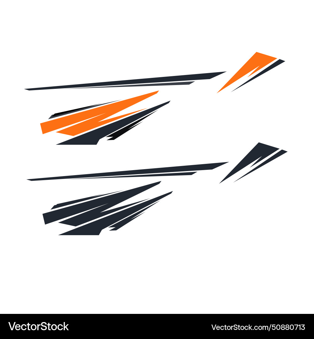 Car body sticker design wrap Royalty Free Vector Image