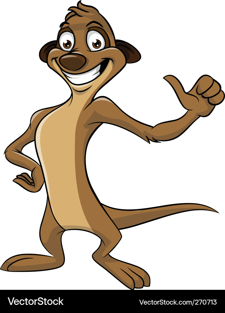 Cute Meerkat Cartoon Royalty Free Vector Image