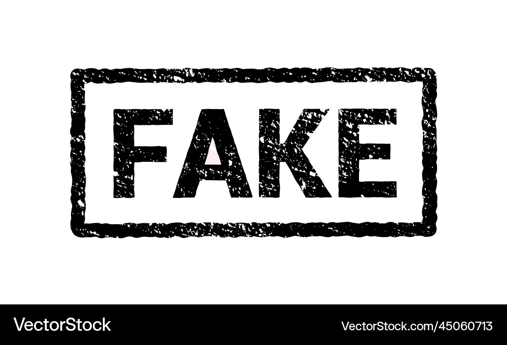 Fake stamp black grunge rubber sign Royalty Free Vector