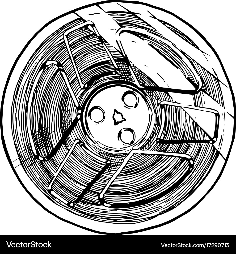 Tape reel Royalty Free Vector Image - VectorStock