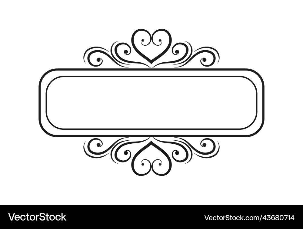 Blank template for text isolated box Royalty Free Vector