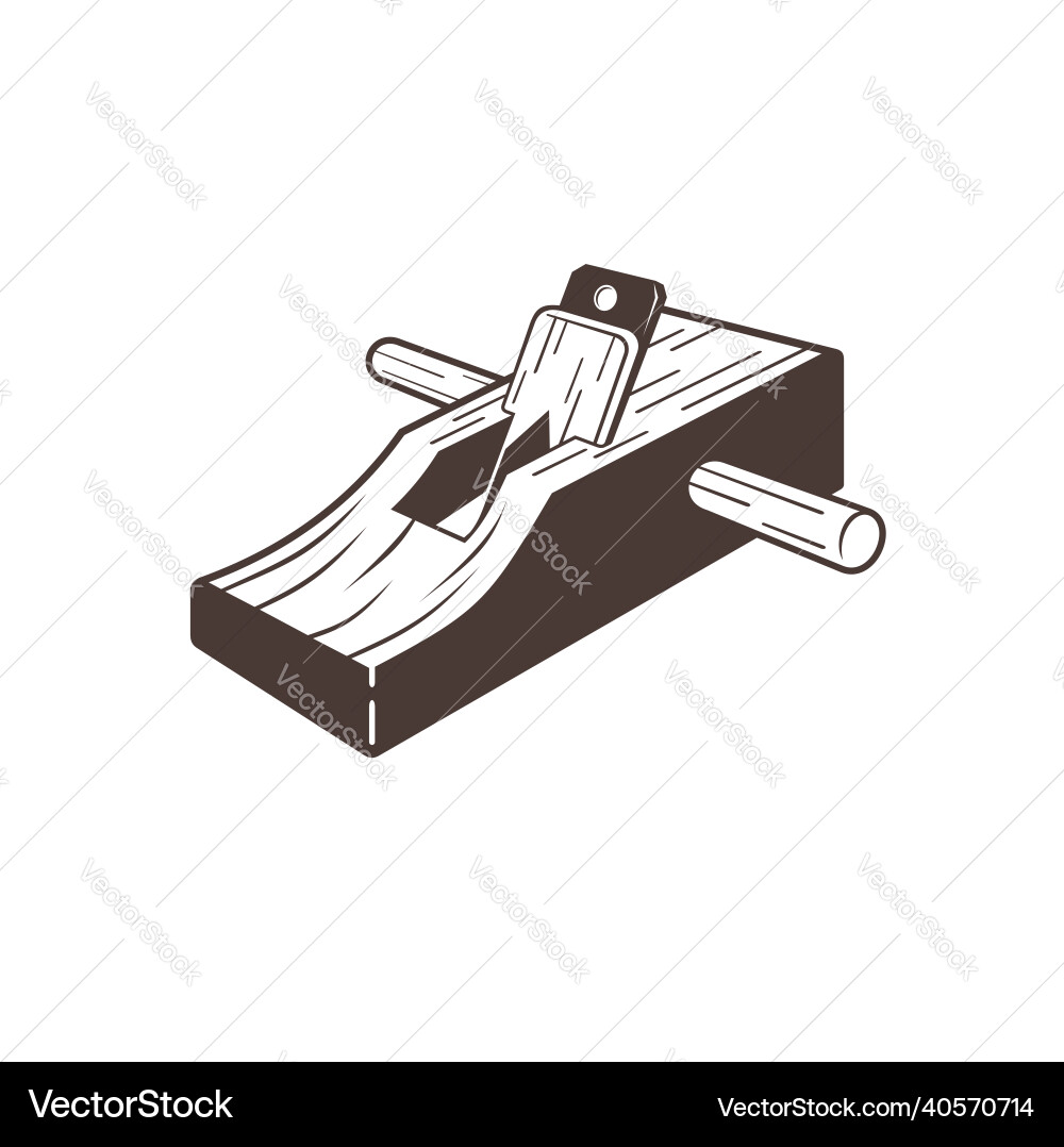 Carpenter plane perspective view Royalty Free Vector Image