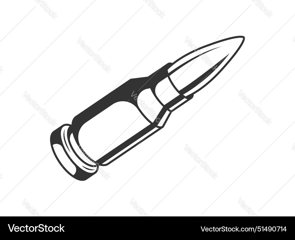 Cartridges icon in flat style bullet ammunition Vector Image