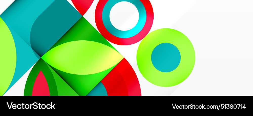 Circles and petals geometric beautiful abstract Vector Image