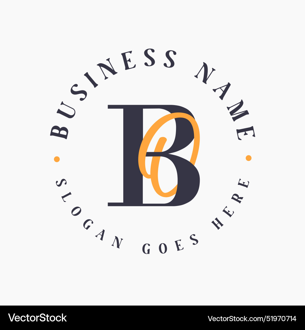 Elegant letter bo initials logo for corporate Vector Image
