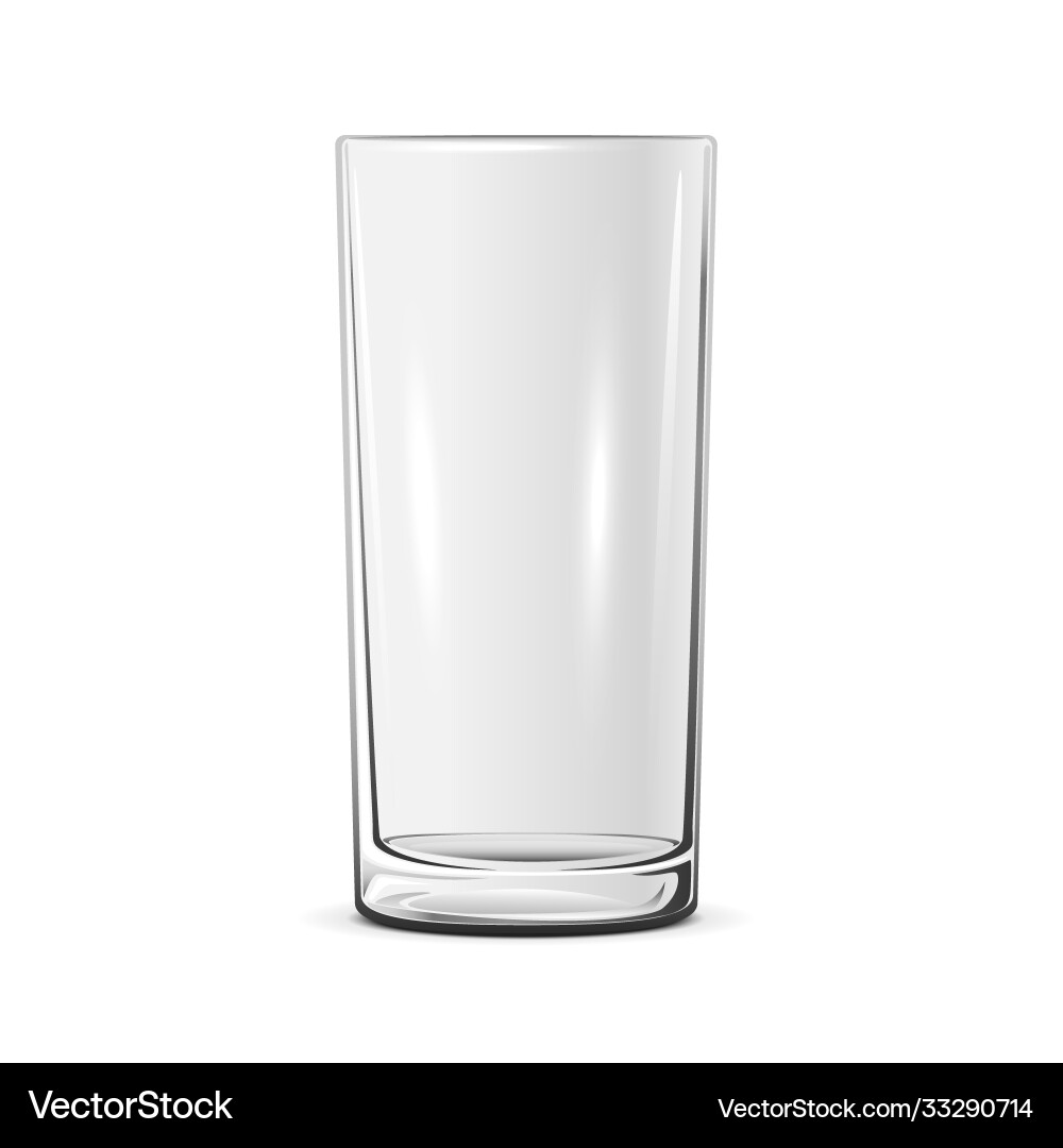 Empty glass Royalty Free Vector Image - VectorStock