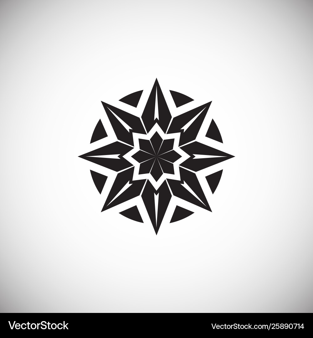 Flower pattern icon on background for graphic Vector Image
