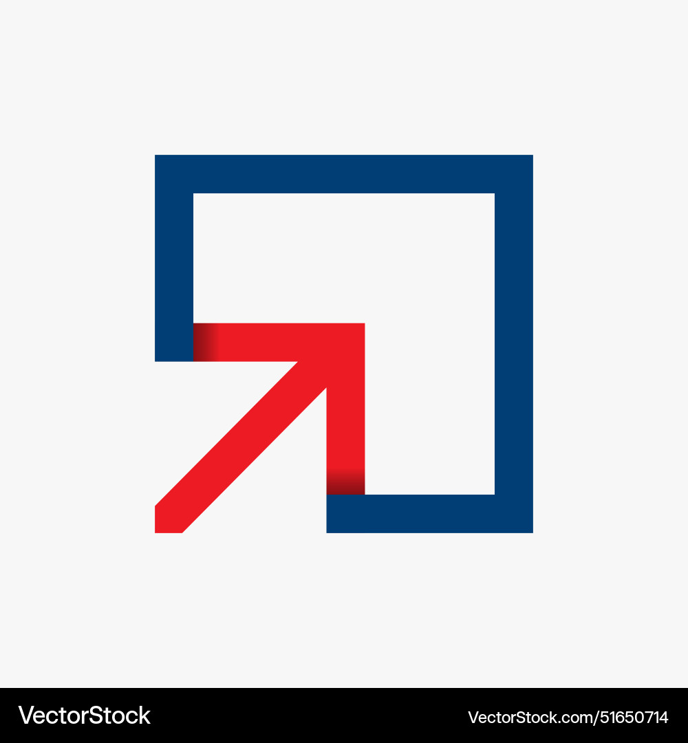 Monogram square arrow up logo – Free Vector | VectorStock