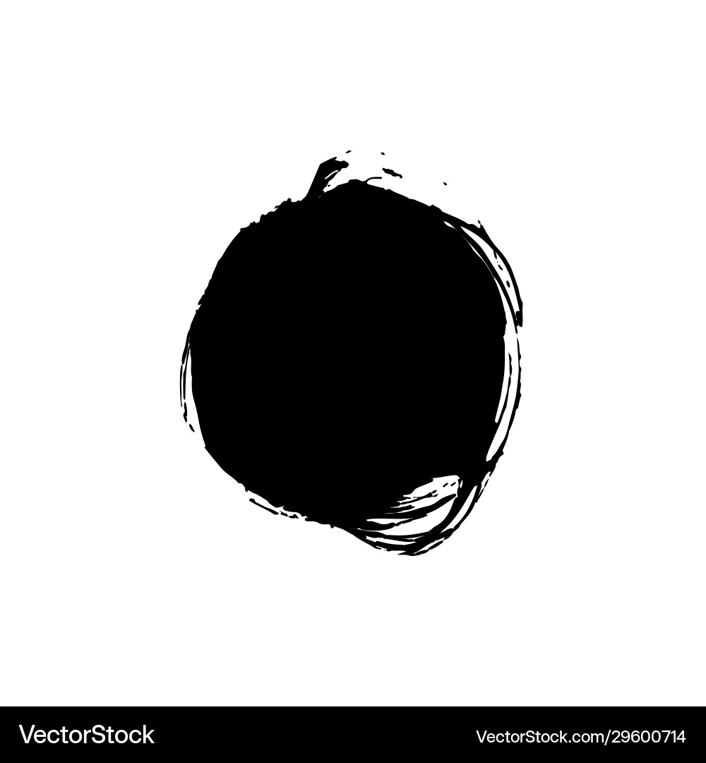 Red Ink Circle Brushstroke Royalty Free Vector Image