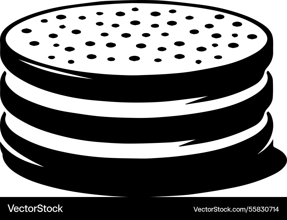 Simple icon of a arepas logo design Royalty Free Vector