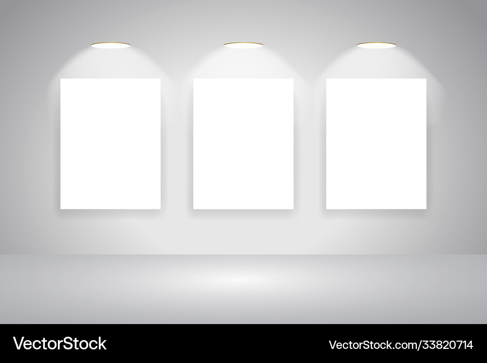 Whiteboard Wall Mockup - Presentation Background Vector Image