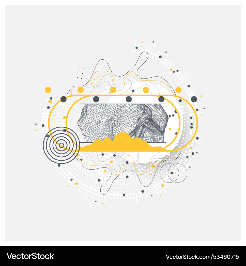 Abstract art wireframe background modern science Vector Image