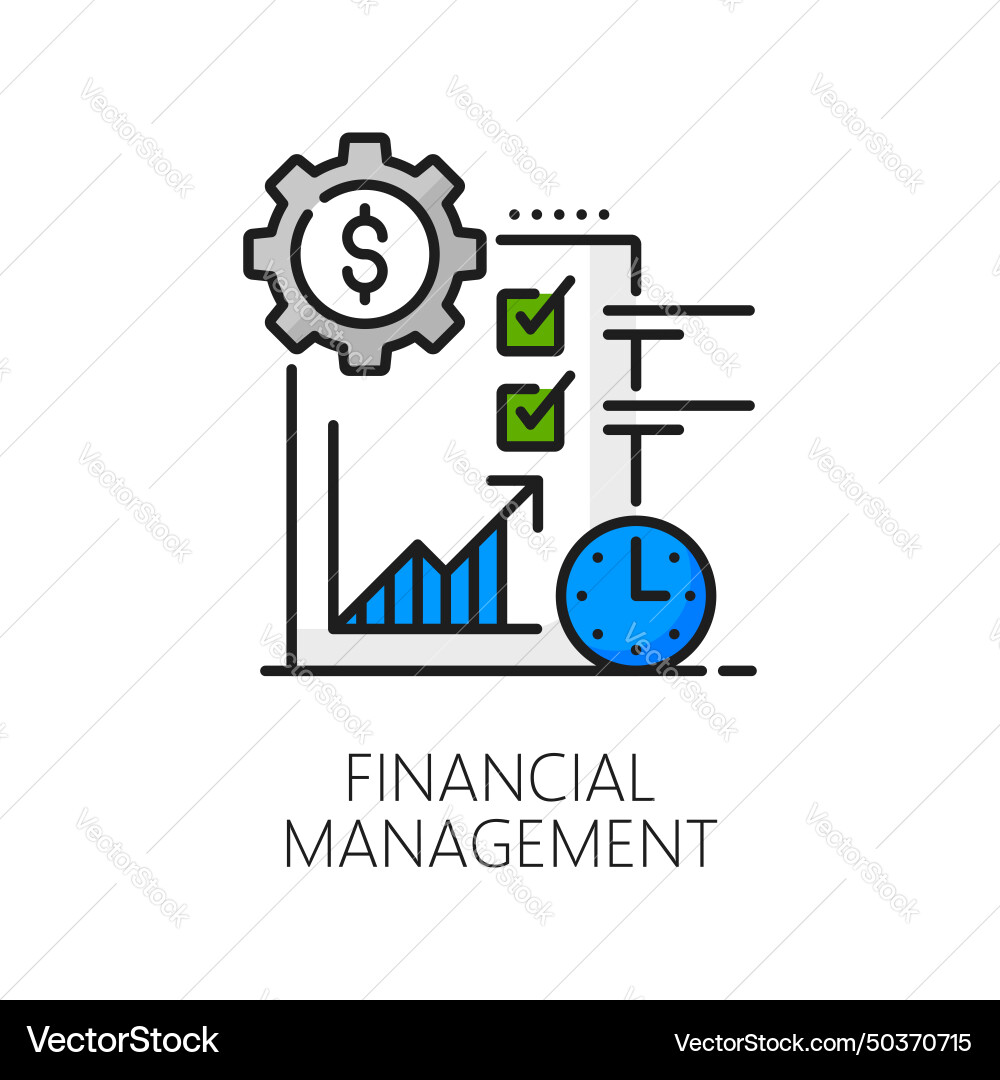 Color financial management analysis accounting Vector Image
