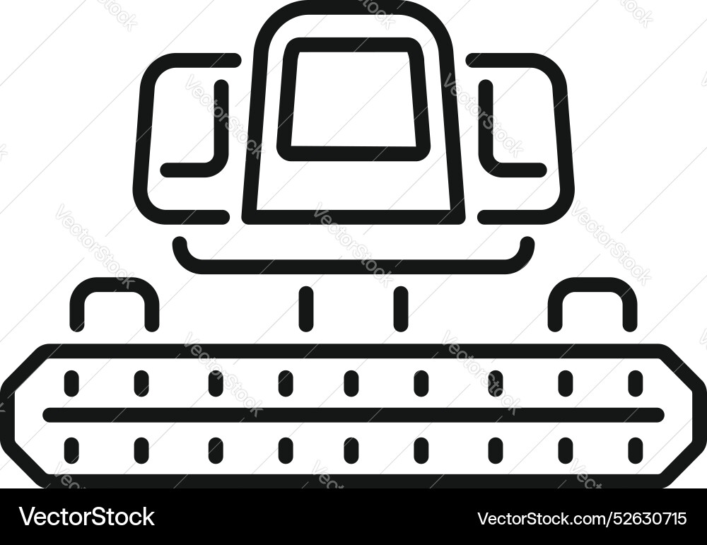 Mining machine excavating ore from the ground Vector Image