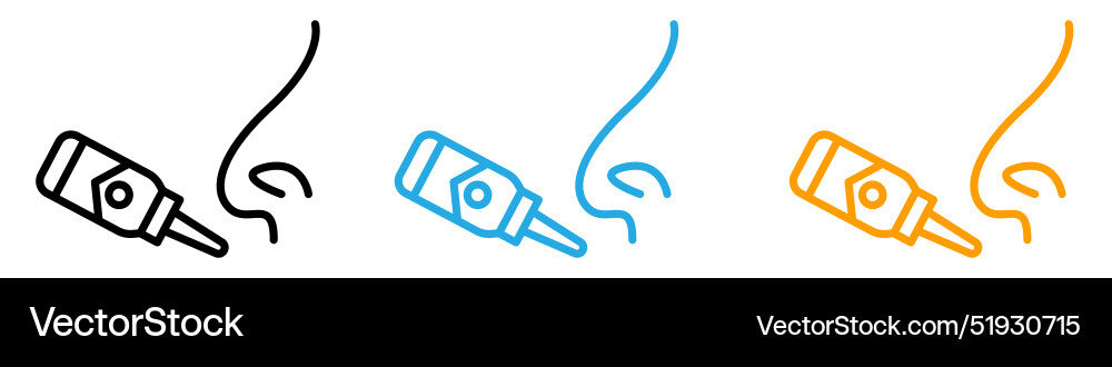 Nasal spray icon logo set Royalty Free Vector Image