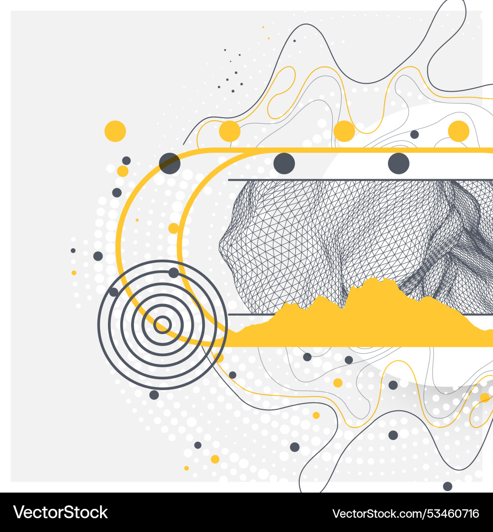 Abstract art wireframe background modern science Vector Image