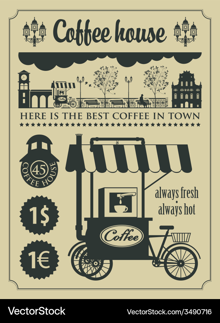 Cafe shop Royalty Free Vector Image - VectorStock