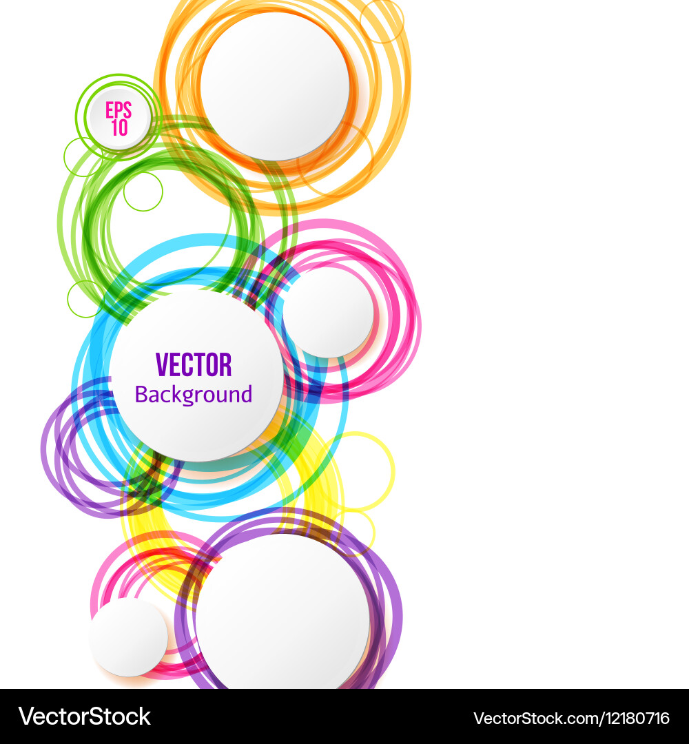 Circle design background with overlapping circles Vector Image