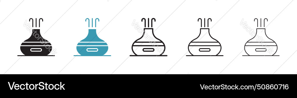 Diffuser icon set scent reed aromatherapy symbol Vector Image