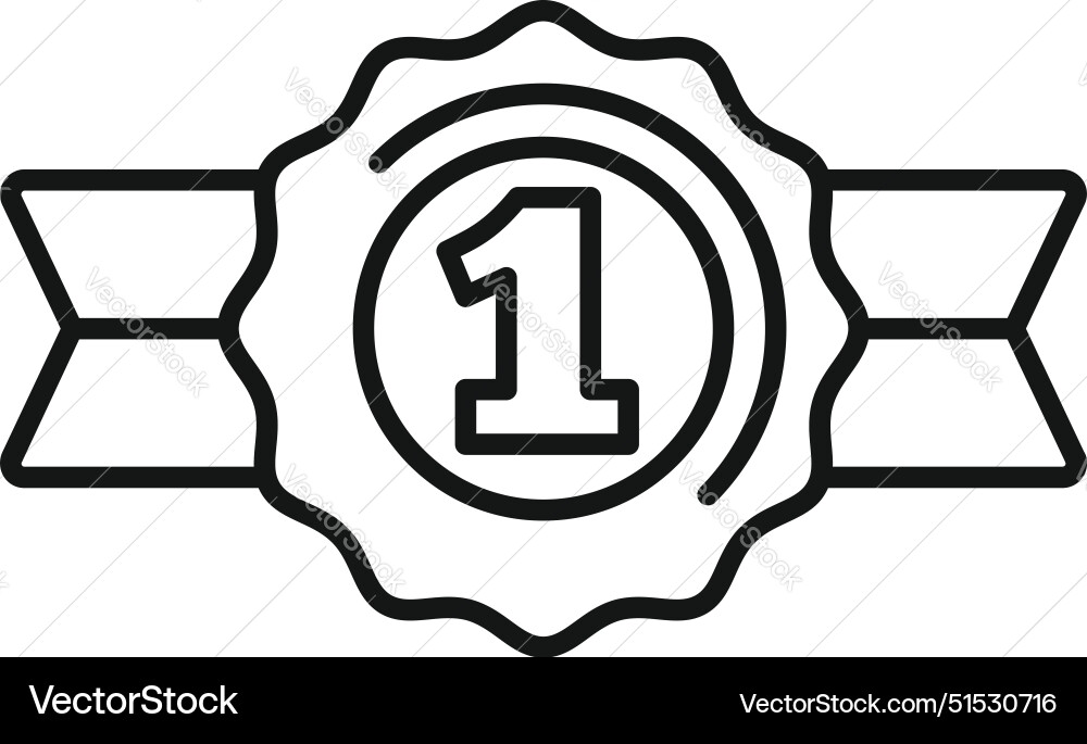 First place award ribbon icon Royalty Free Vector Image