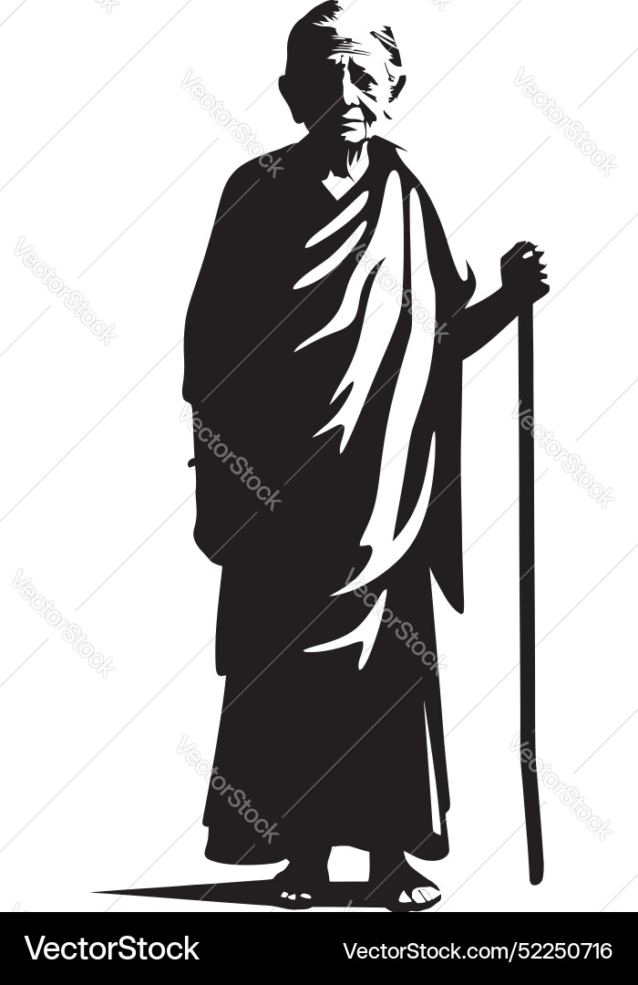 Gracious matriarch old age monogram design icon Vector Image