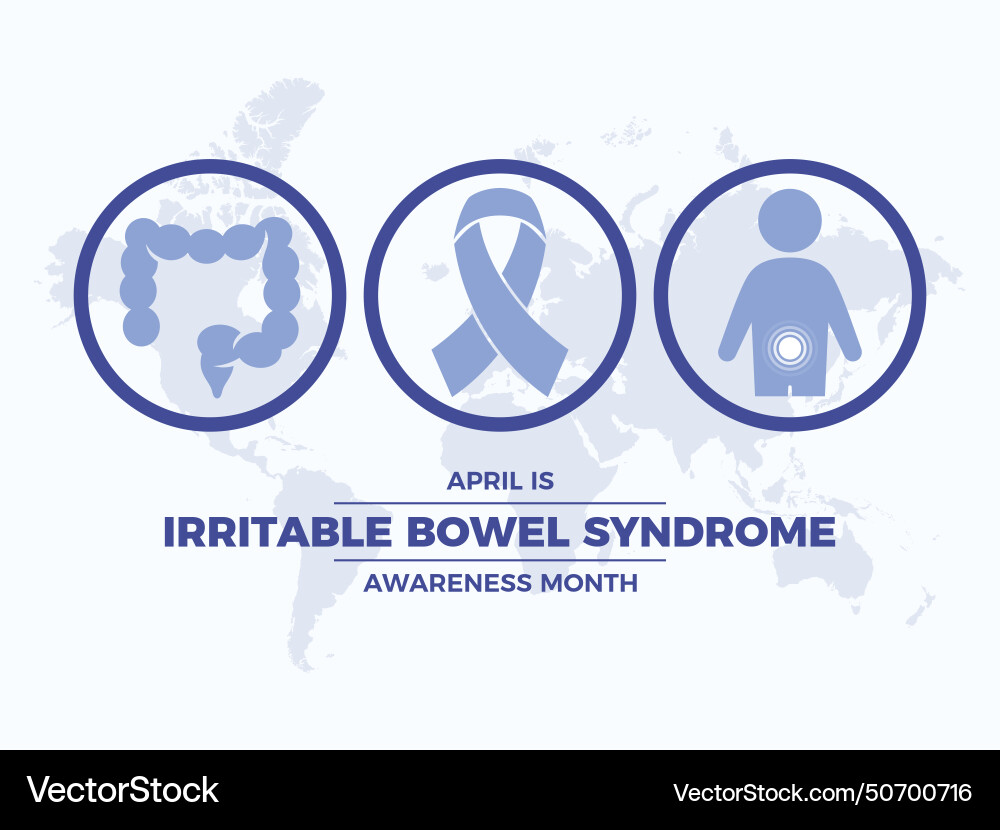 Irritable bowel syndrome awareness month Vector Image